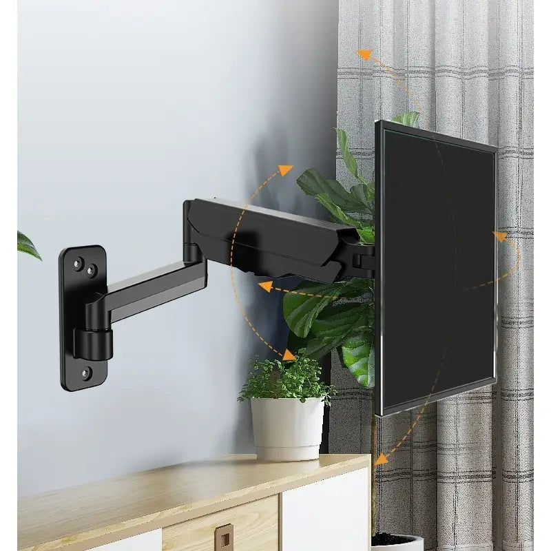 KALOC KLC-M520 Wall Mount Adjustable Single Monitor Arm with Internal